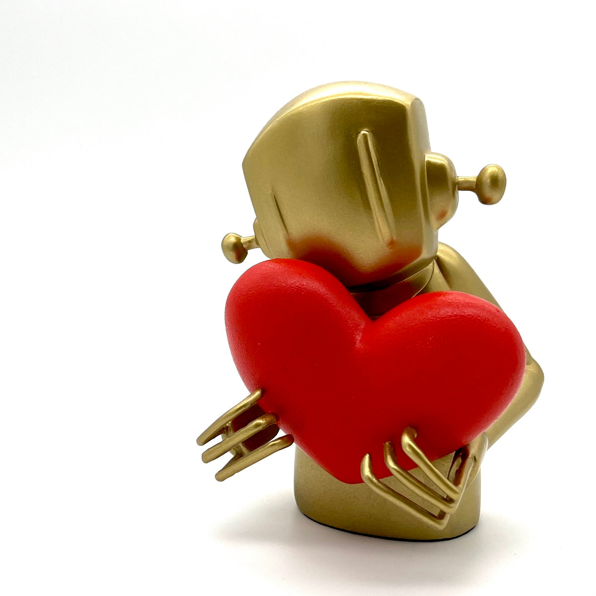 "Red Heart"Hand Embellished Robot w/ Heart Bronze Figure By ChrisRWK ...